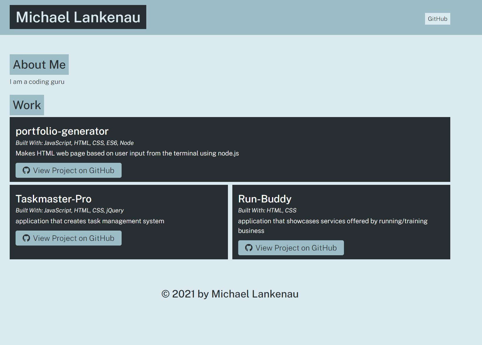 GitHub - mtlankenau/portfolio-generator