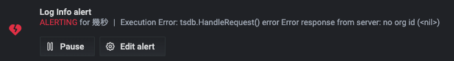 Grafana Alert Rules Error "tsdb.HandleRequest() error Error response from server: no org id ...