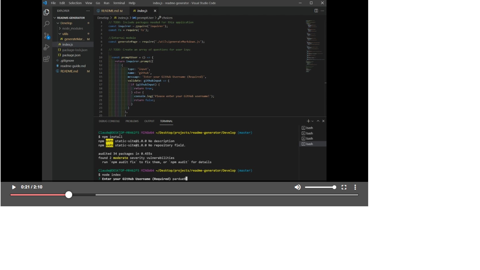 GitHub - pardue95/readme-generator