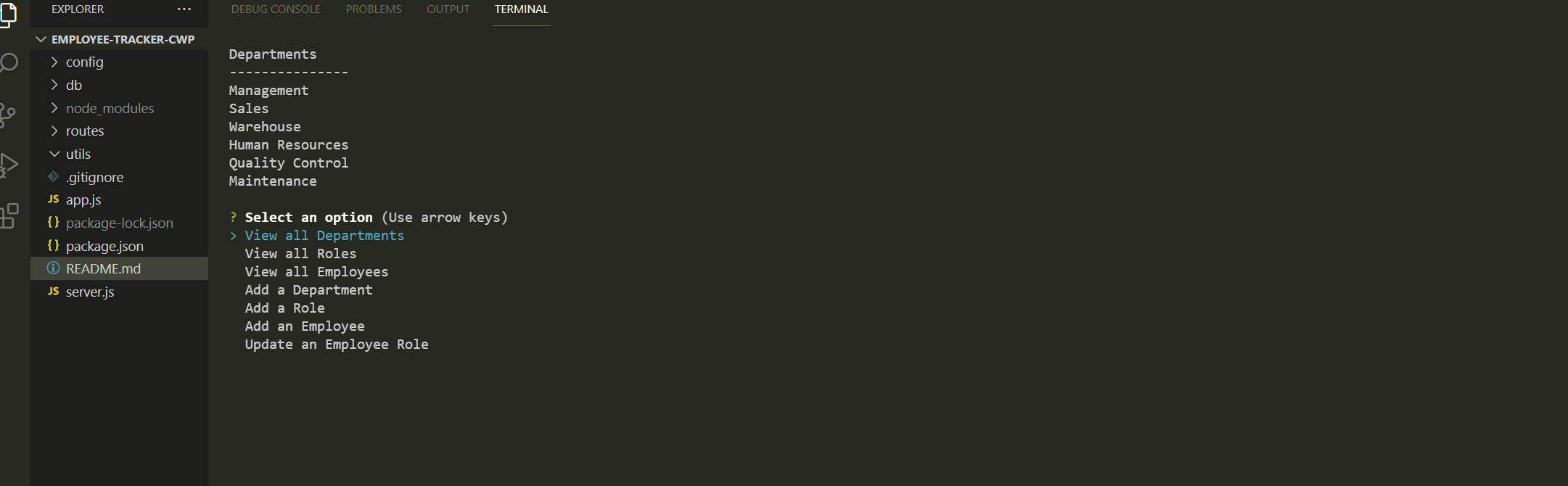 GitHub - pardue95/Employee-Tracker-CWP