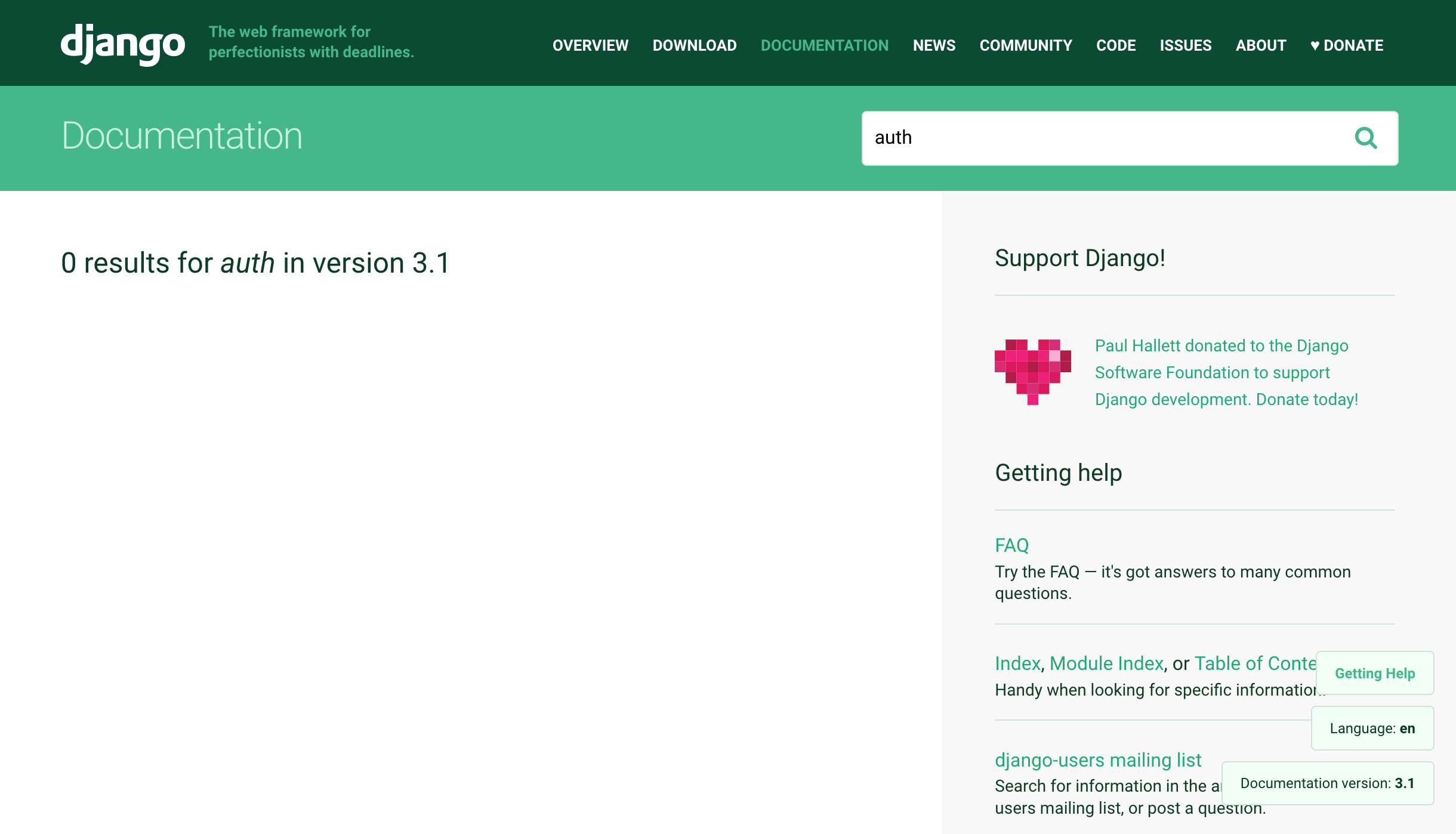 Search in documentation is not working for 2.2 and above · Issue #964 · django/djangoproject.com ...