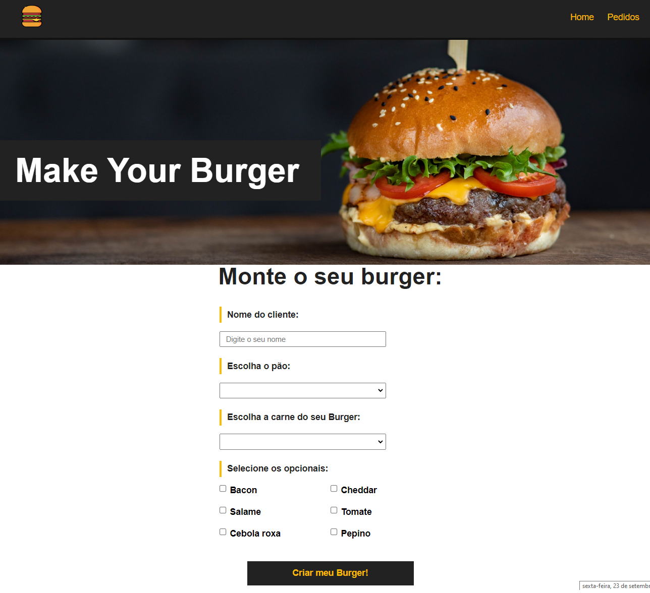 GitHub - WhyRoosevelt/Make-Your-Burger: Sistema de restaurante com ...