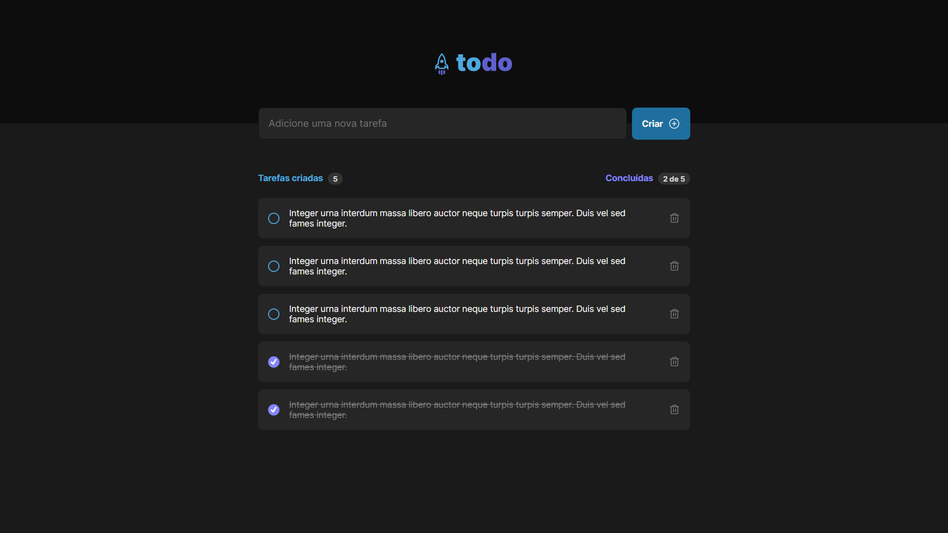 GitHub - israelnazareth/new-todo-list: Este é um projeto criado na Trilha Ignite da Rocketseat ...