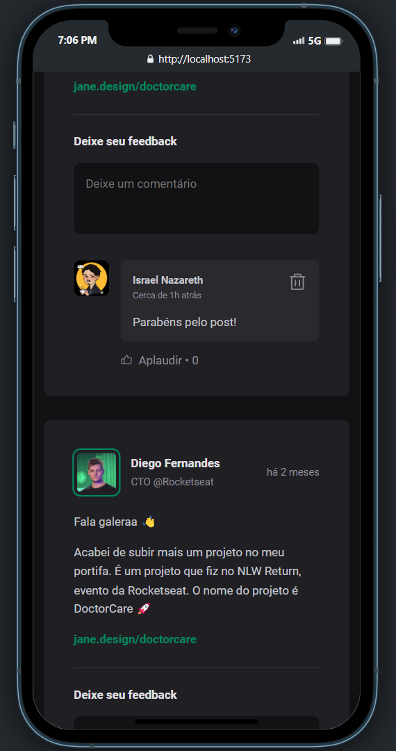 GitHub - israelnazareth/ignite-feed: Este é um projeto criado na Trilha Ignite da Rocketseat ...