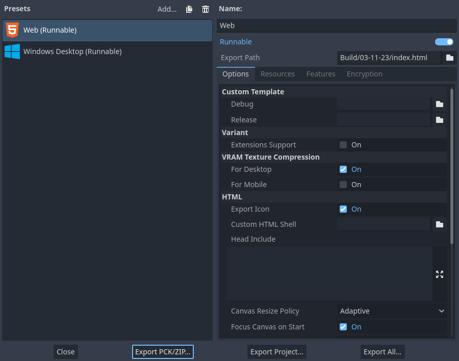 Exporting for web page is possibly outdated · Issue #6970 · godotengine/godot-docs · GitHub
