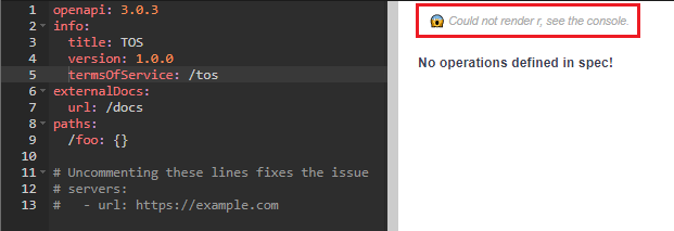 Info section crashed by relative URLs in info.termsOfService and/or externalDocs.url · Issue ...