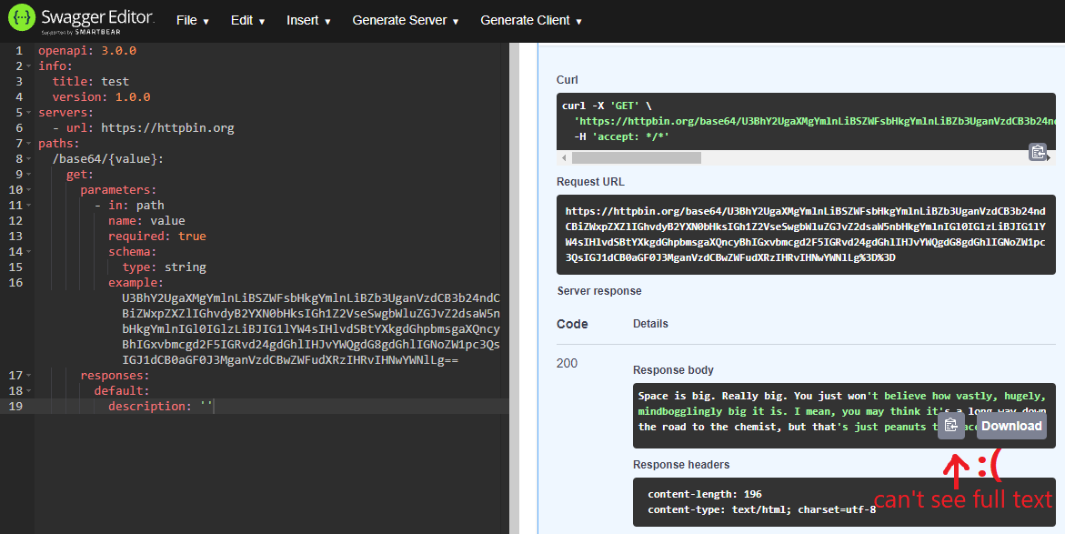 Copy And Download Buttons Overlap The Text In Response Bodies · Issue 