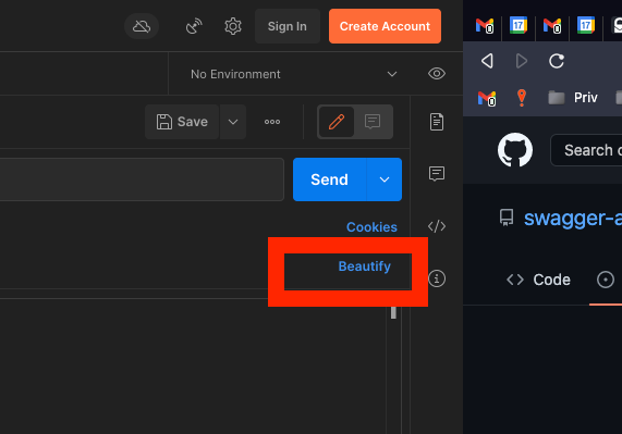Add a button "beautify" to the request body · Issue #8031 · swagger-api/swagger-ui · GitHub