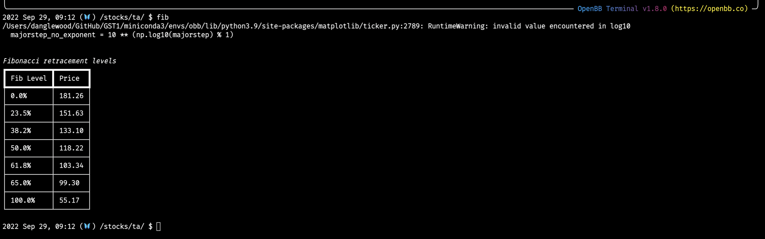 Bug Stockstafib Runtimewarning Invalid Value Encountered · Issue 2675 · Openbb Finance