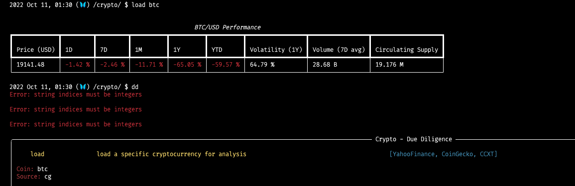 [Bug] Crypto - Entering DD menu prints 3 error messages - Error: string ...