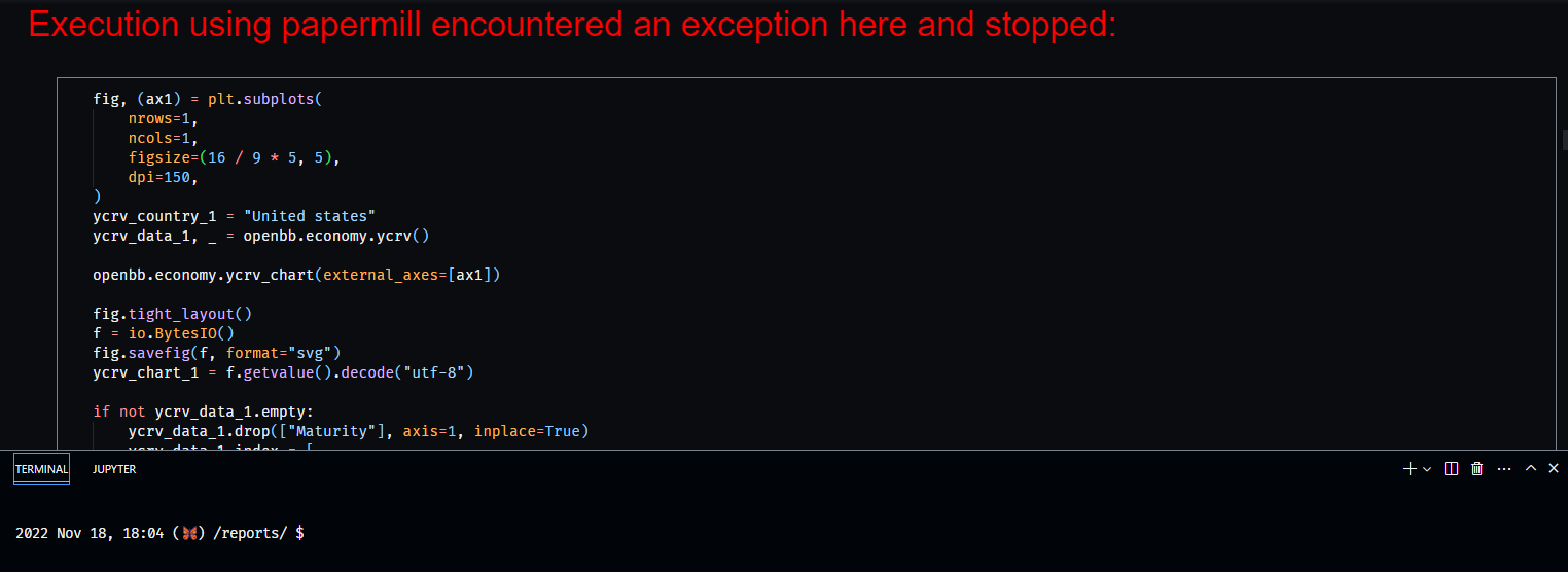 [Bug] Reports/Economy - Executing using papermill encountered an exception here and stopped [9 ...