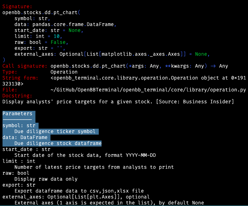 Bug Sdk `openbbstocksddptchart` What Is A Due Diligence Stock Dataframe · Issue