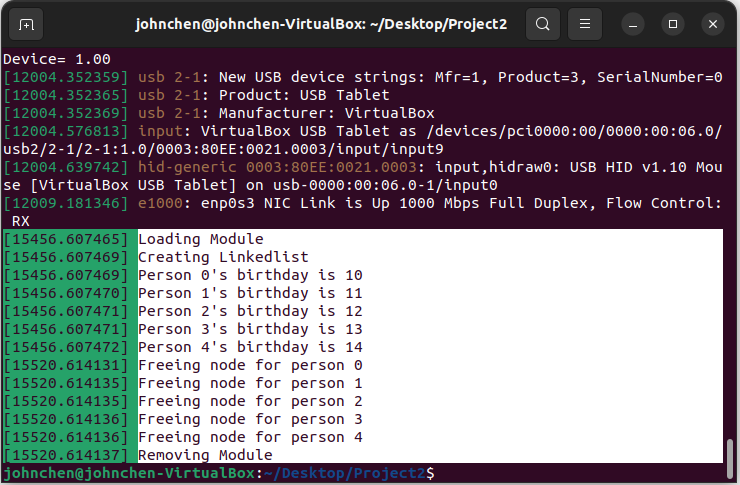 GitHub - YCtw/OShw-chap2-2: Creating, traversing, and deleting kernel data structures