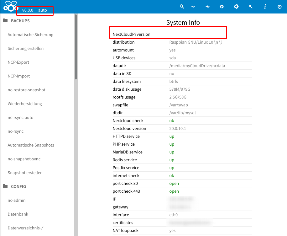 NextCloudPi Panel - no version information · Issue #1289 · nextcloud/nextcloudpi · GitHub