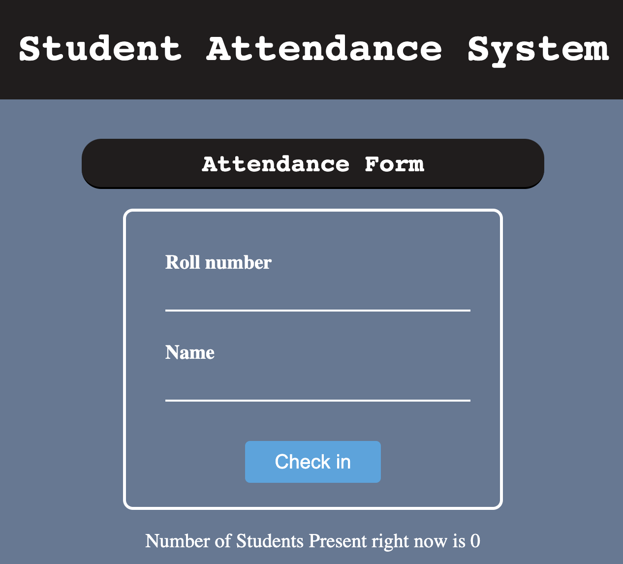 GitHub - Ug0510/StudentAttendanceSystem: Created with CodeSandbox