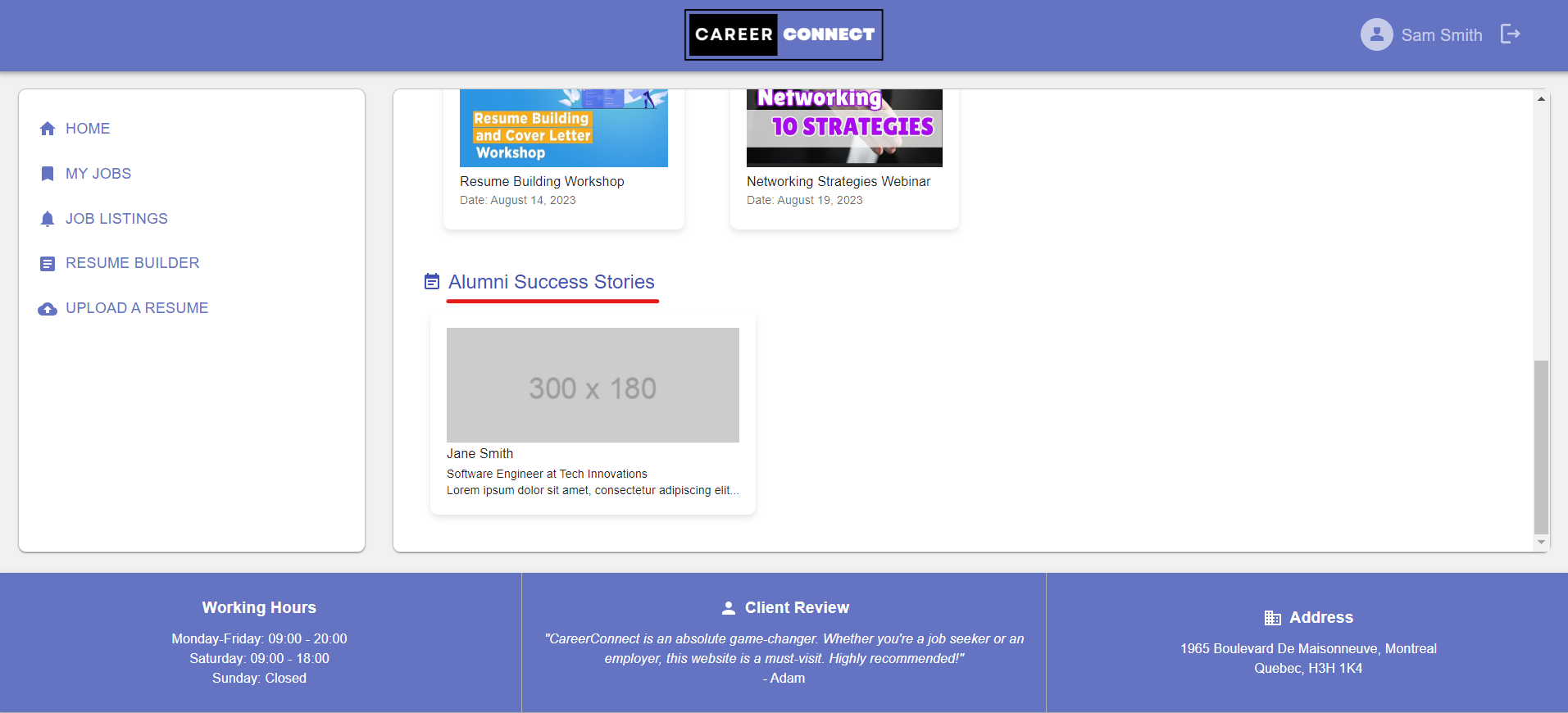 Image Missing in Alumni Success Story Section of Student Dashboard · Issue #150 · nishantarora23 ...