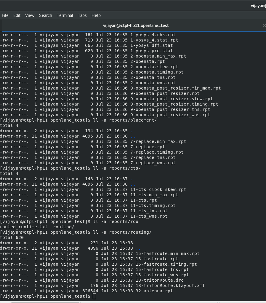 .rpt files are empty · Issue #506 · The-OpenROAD-Project/OpenLane · GitHub