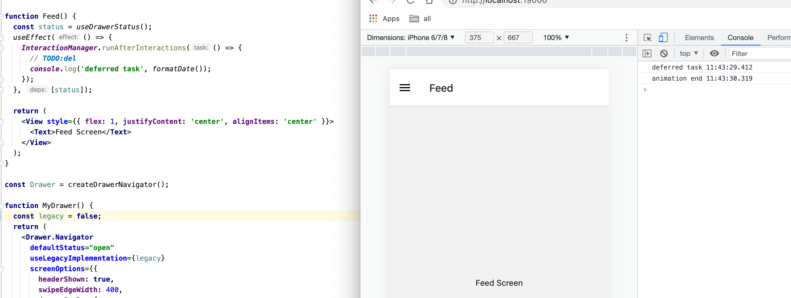 when should we create and clear interaction handle in the drawer navigator · react-navigation ...