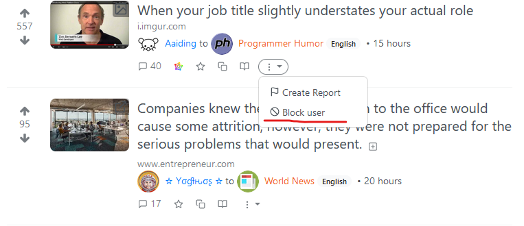 Block commounity options from post drop down menu · Issue #1696 ...