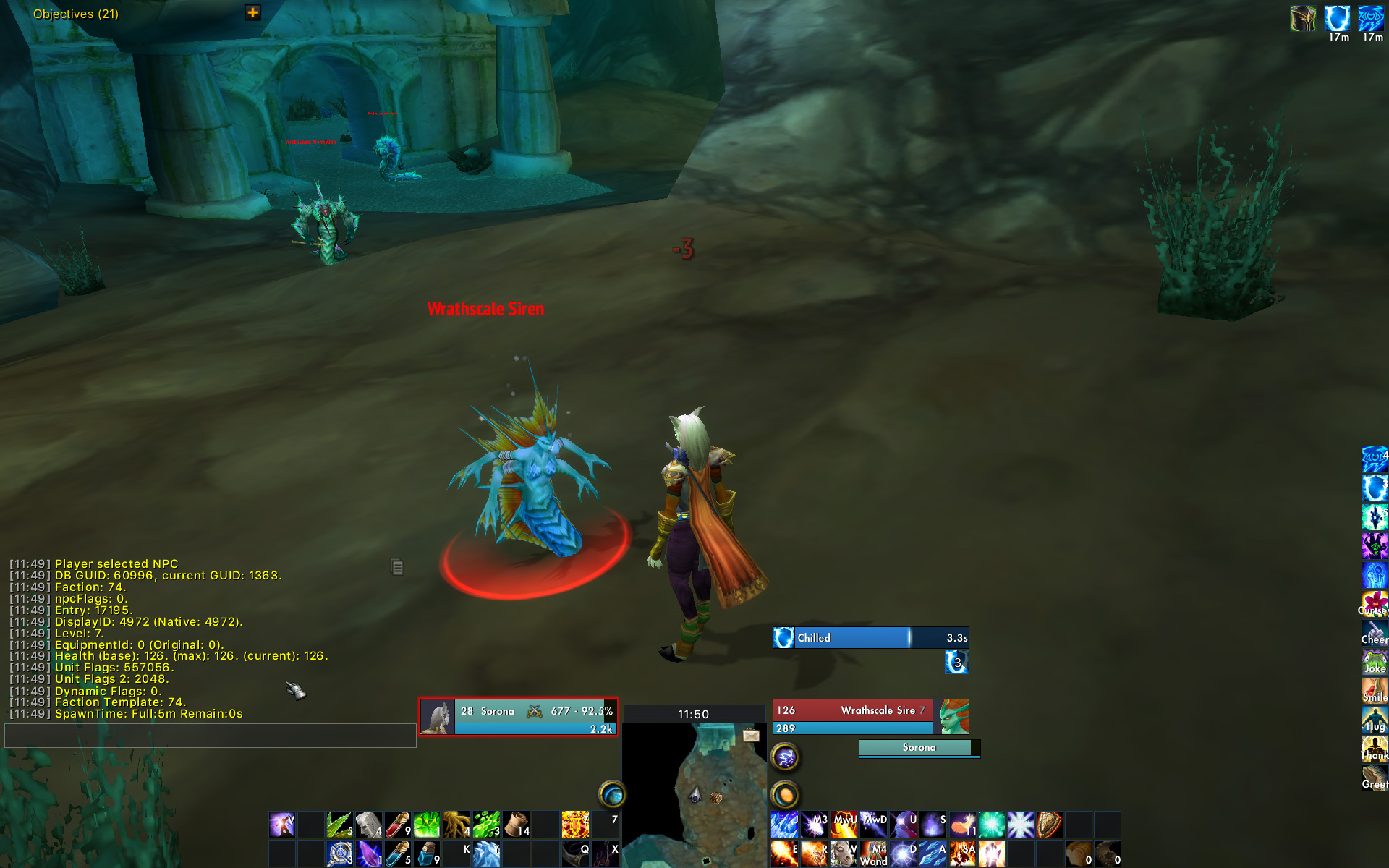 Azuremyst Isle, Tide's Hollow - Wrathscale Siren Spawning Underground ...