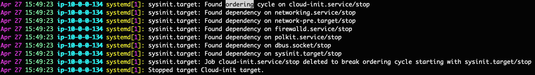 systemd unit file: possible dependency loop · Issue #414 · firewalld/firewalld · GitHub