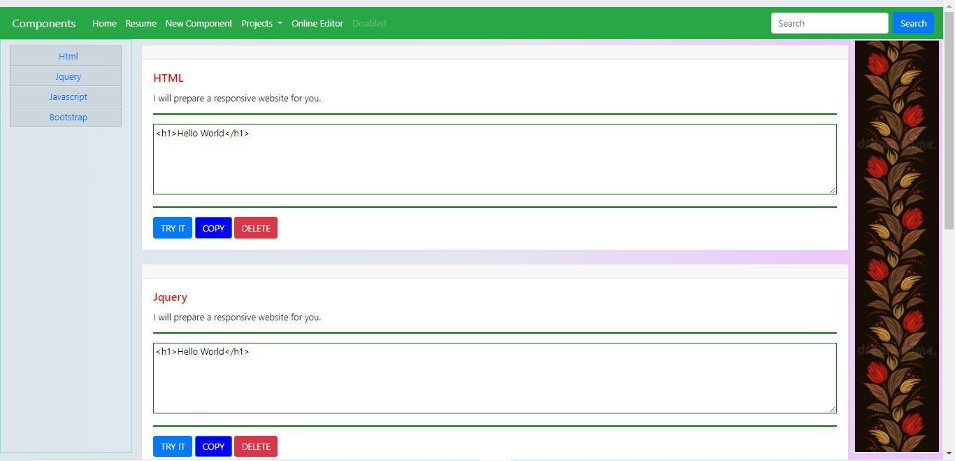 GitHub - hmz9624/Website-CV-CodeEditor-Bootstrap-OOP-Component-Adding ...