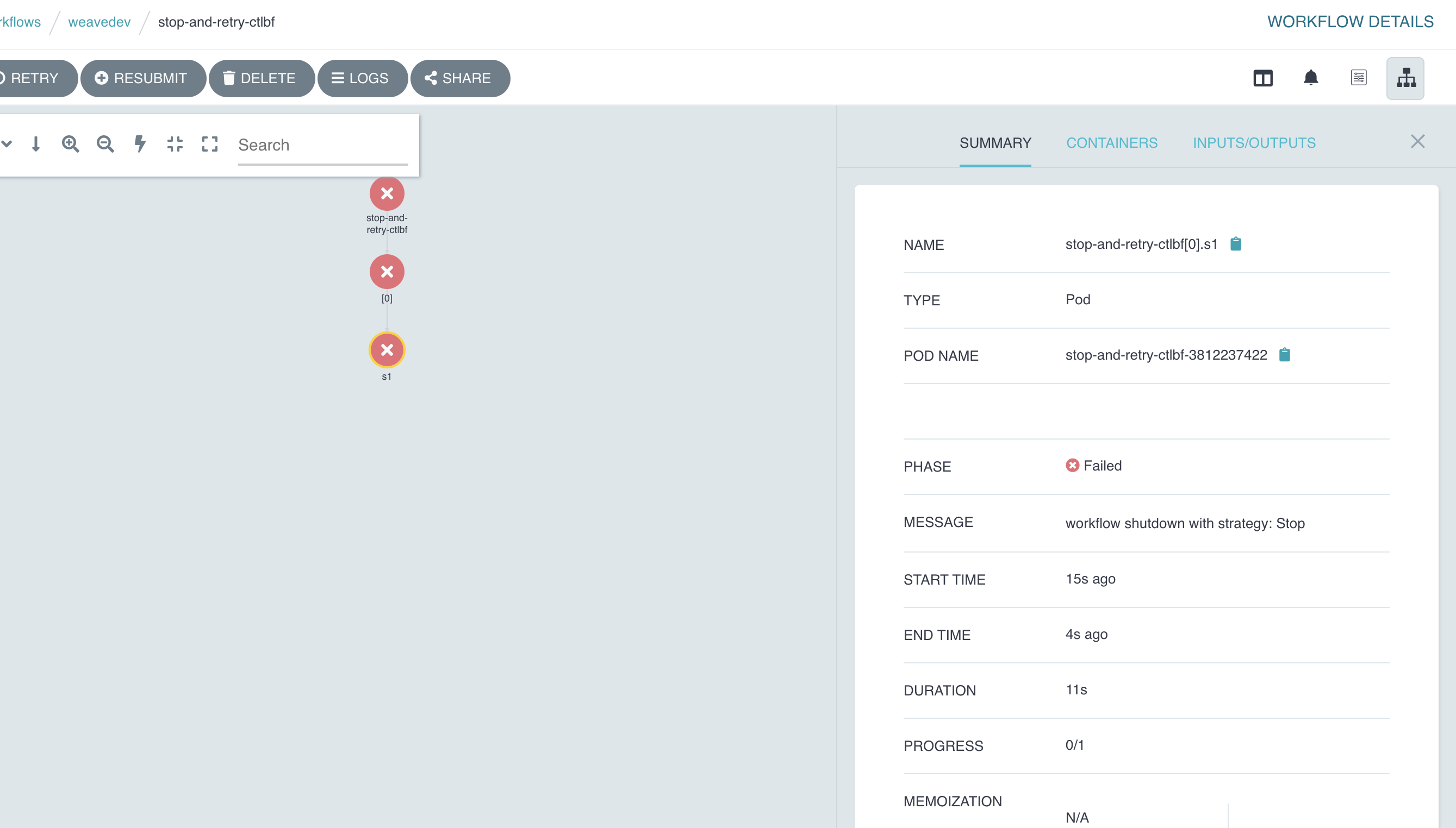Stop and then retry does not work and changes Workflow orignal (pre stop) Node tree · Issue ...