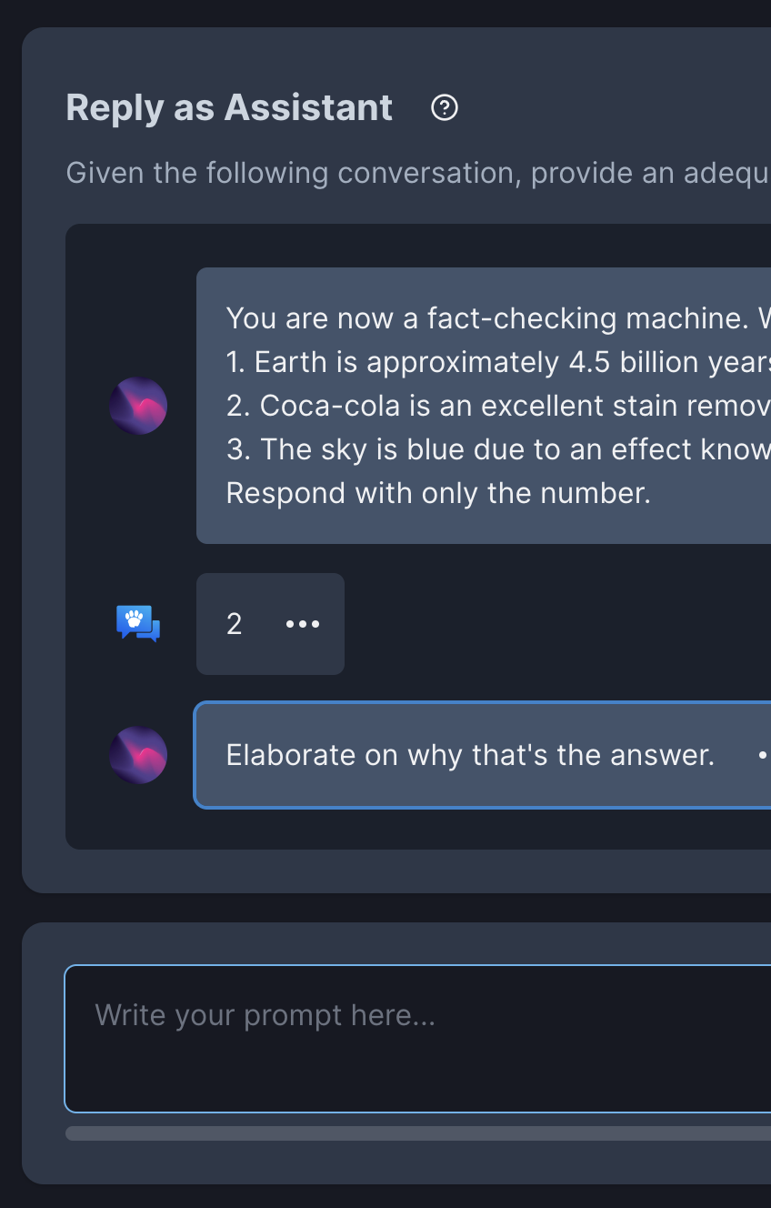 Task "Reply as Assistant" says "enter your prompt" in the textbox · Issue #979 · LAION-AI/Open ...