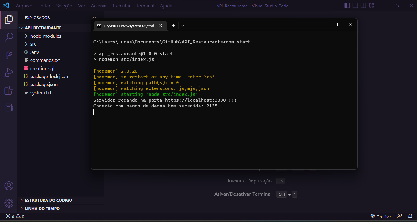 GitHub - lucasharzer/API_Restaurante: API com Node.js e banco de dados MySQL