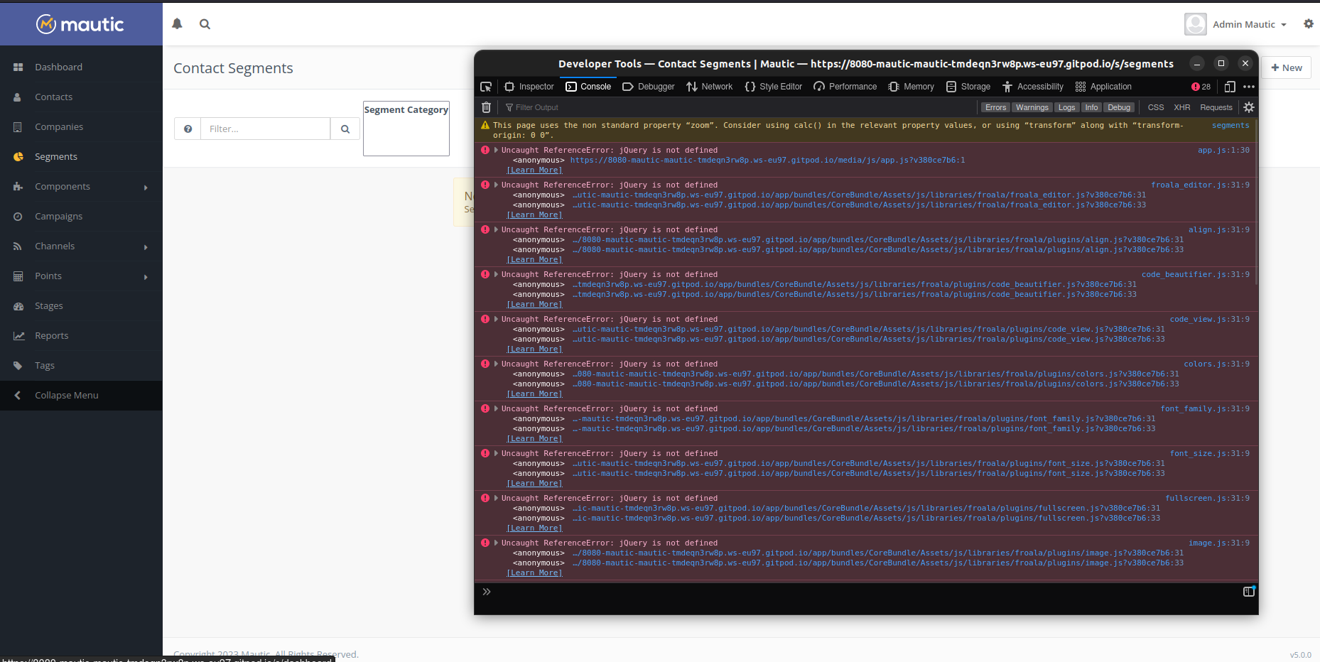 JS is not loading in Mautic panel · Issue #12349 · mautic/mautic · GitHub