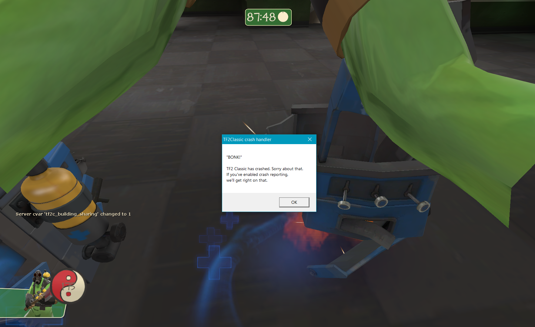 [Buildings] Destroying any enemy team's Dispenser while being healed by at least 1 other enemy ...