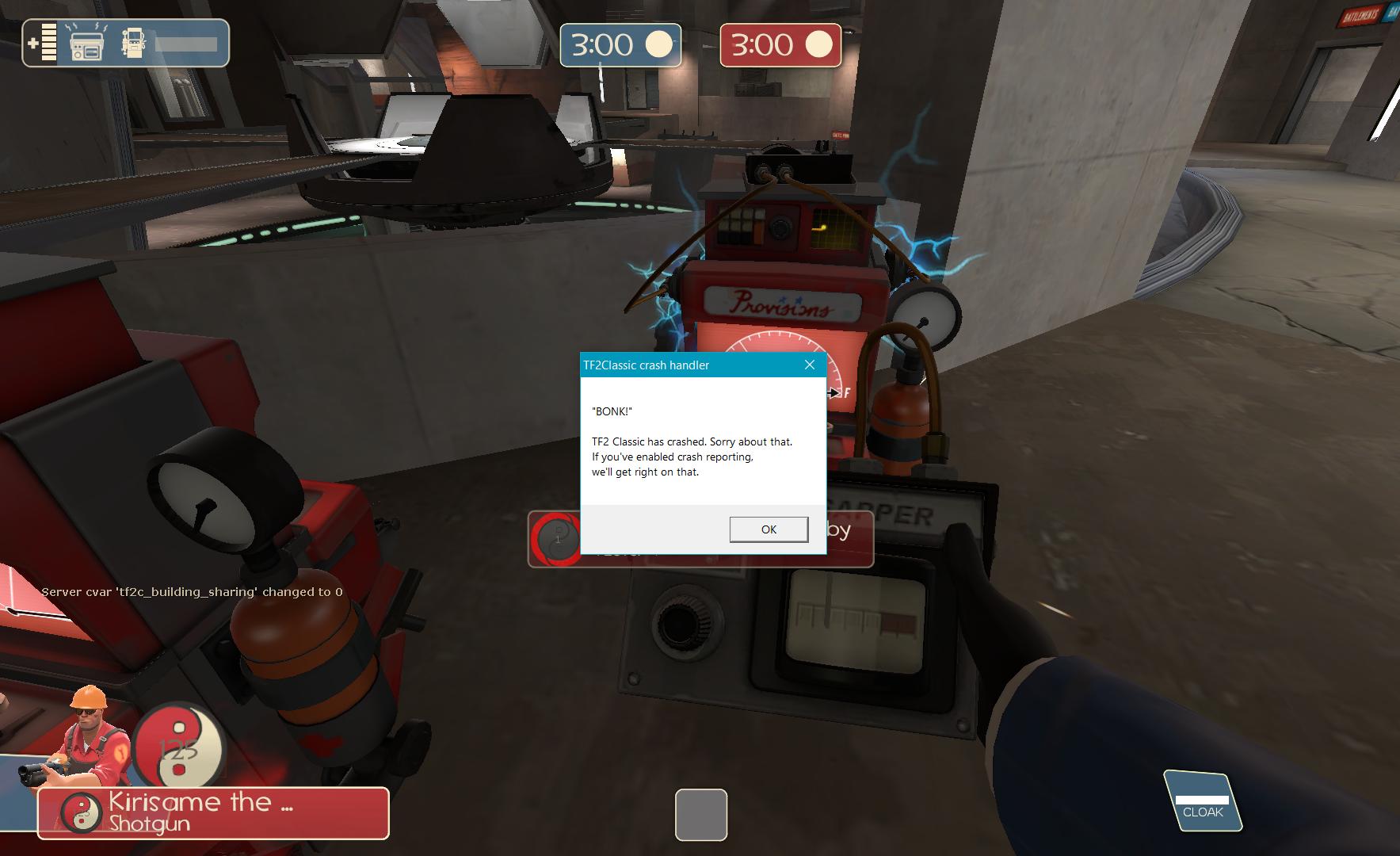 [Buildings] Destroying any enemy team's Dispenser while being healed by at least 1 other enemy ...