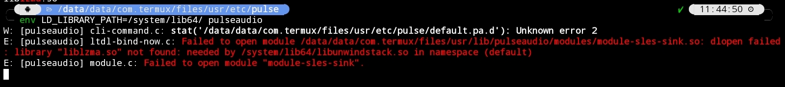 [Bug]: pulseaudio's sink modules didn't work on BRT-W09 · Issue #13965 · termux/termux-packages ...