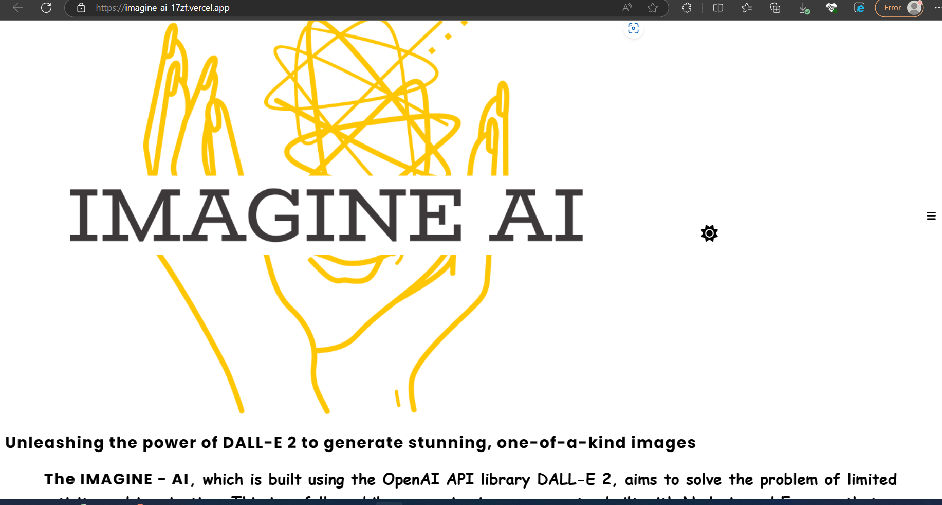 style.css Misplaced and Page Styling Scrambled on Imagine AI Website · Issue #656 ...