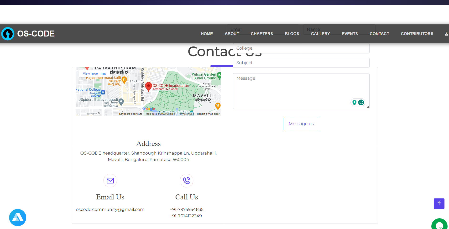 [Bug]: Poor Alignment in Footer Section of Contact Page · Issue #1379 · OSCode-Community ...