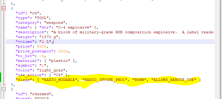C-4 has no `need_wielding`, and can't have one · Issue #64308 · CleverRaven/Cataclysm-DDA · GitHub