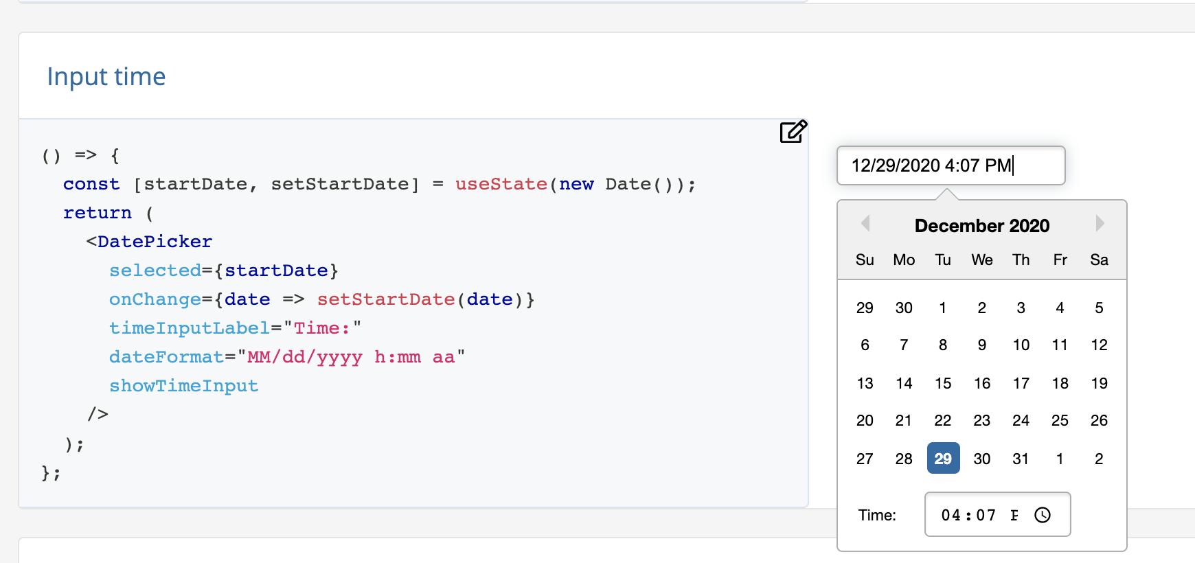 No time input icon on firefox or safari browser · Issue #2610 · Hacker0x01/react-datepicker · GitHub