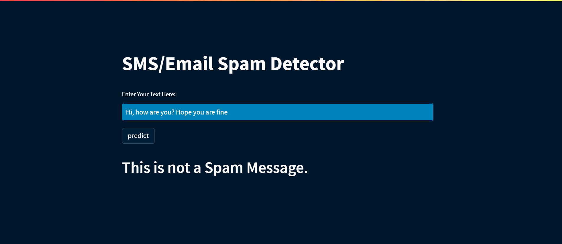 GitHub - RupeshSarvade/Spam-sms-Detector: Spam/Ham sms Detector