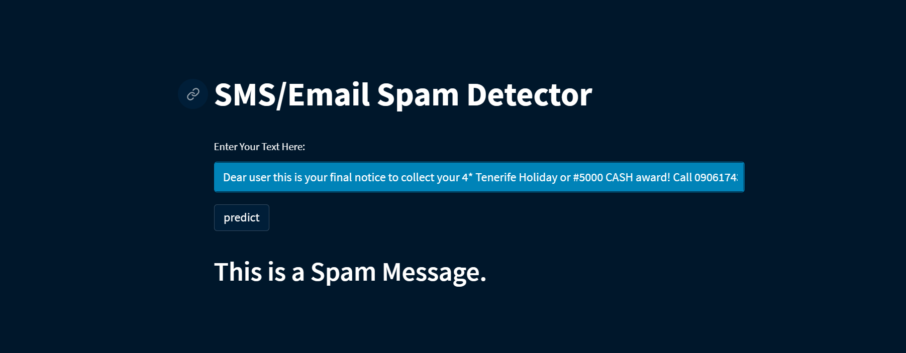 GitHub - RupeshSarvade/Spam-sms-Detector: Spam/Ham sms Detector