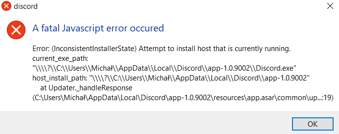 A fatal javascript error occured · Issue #165 · BetterDiscord/Installer · GitHub