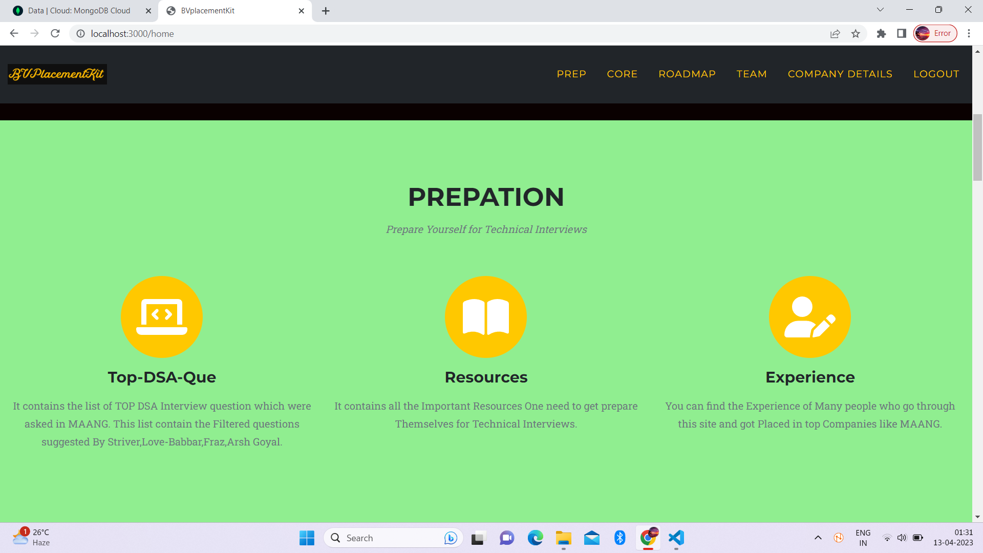 GitHub - Aanchal24-01/BVPlacementKit