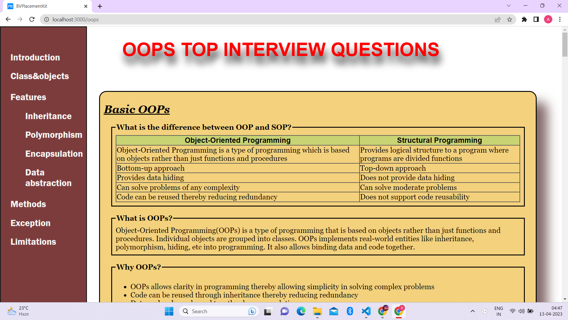 GitHub - Aanchal24-01/BVPlacementKit