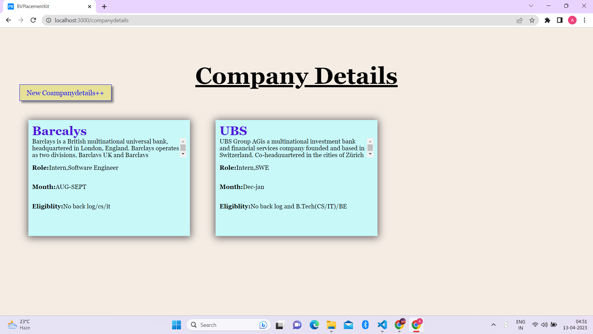 GitHub - Aanchal24-01/BVPlacementKit