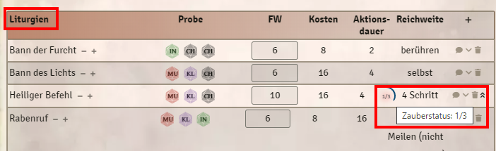 Zauberstatus vs. Liturgiestatus · Issue #973 · Plushtoast/dsa5-foundryVTT · GitHub