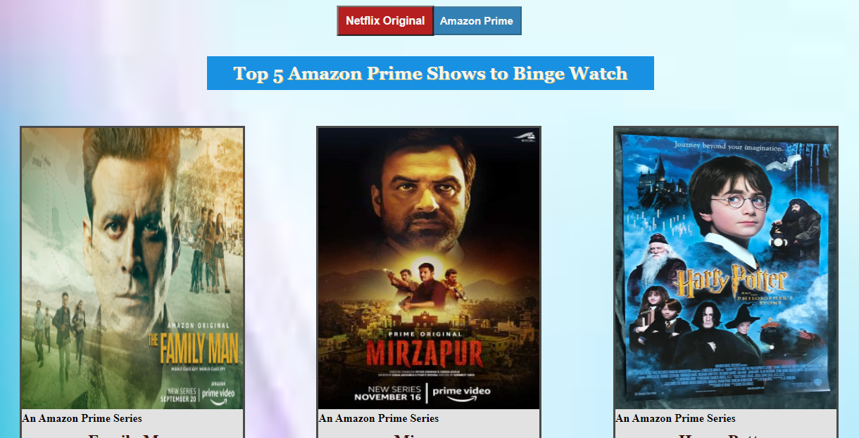 GitHub - gupta-shatakshi/displayshowscard