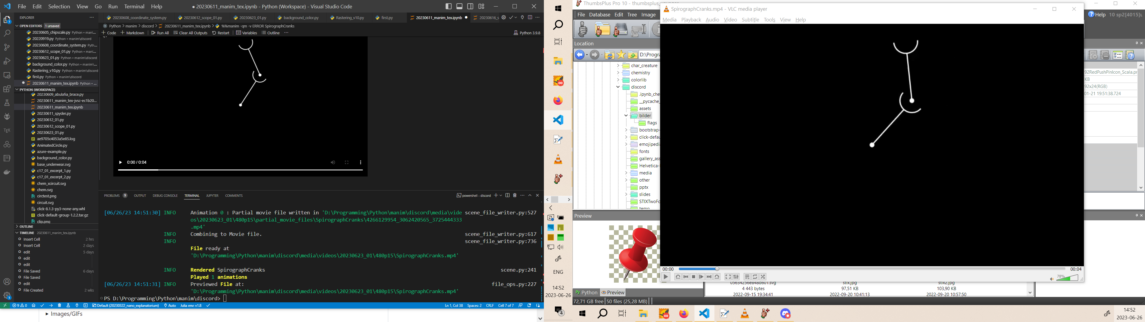 Same manim scene yielding different results in Jupyter and Manim CLI · Issue #3267 ...