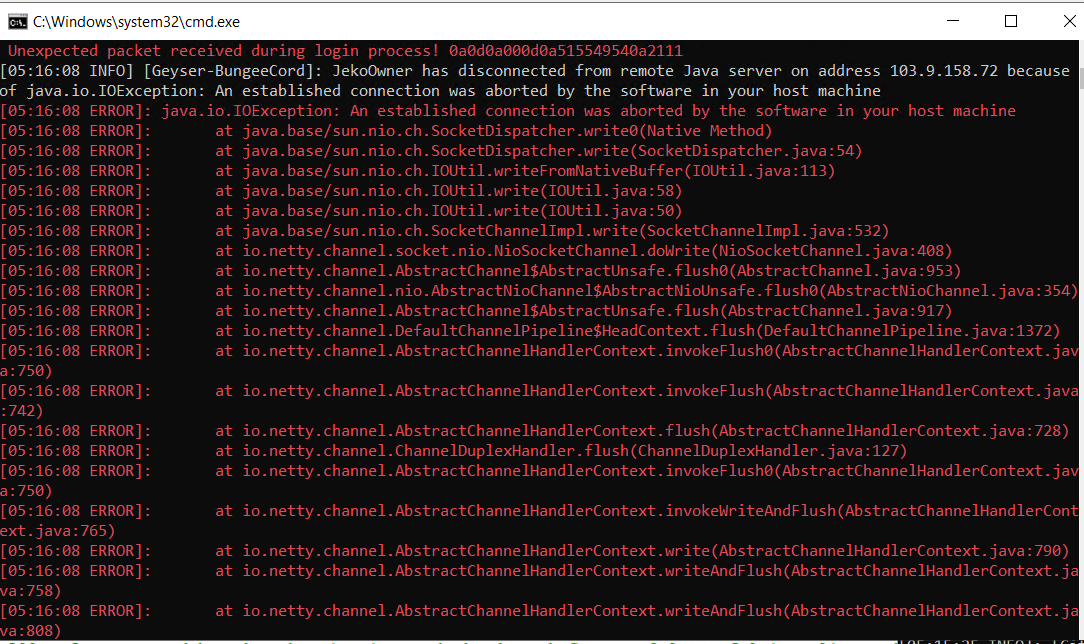 Error number 2 · Issue #2427 · GeyserMC/Geyser · GitHub