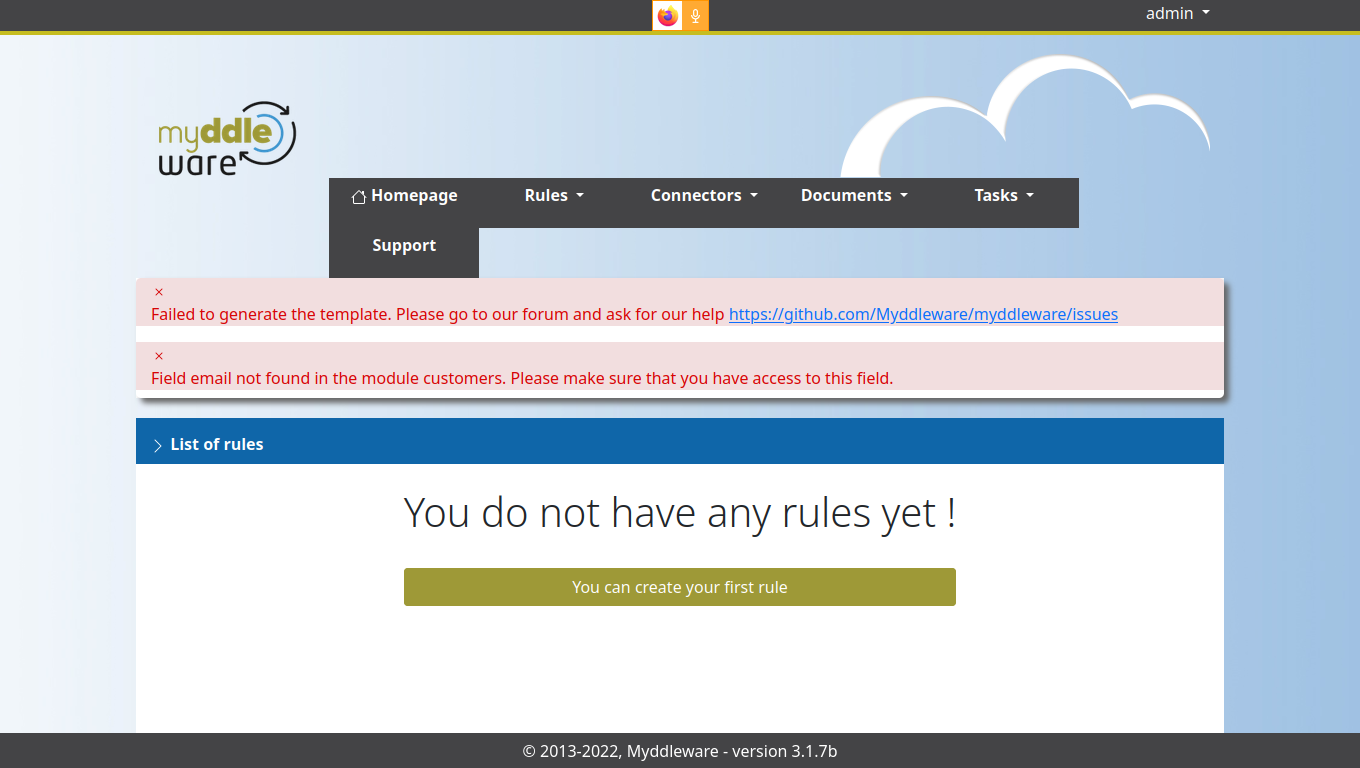 error: Field email not found in the module customers · Issue #837 · Myddleware/myddleware · GitHub