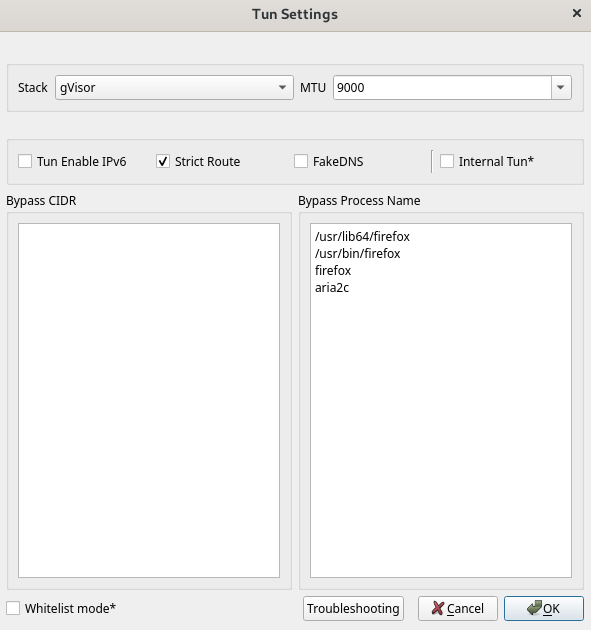 BUG: "Bypass Process Name" doesn't work on Linux · Issue #904 ...