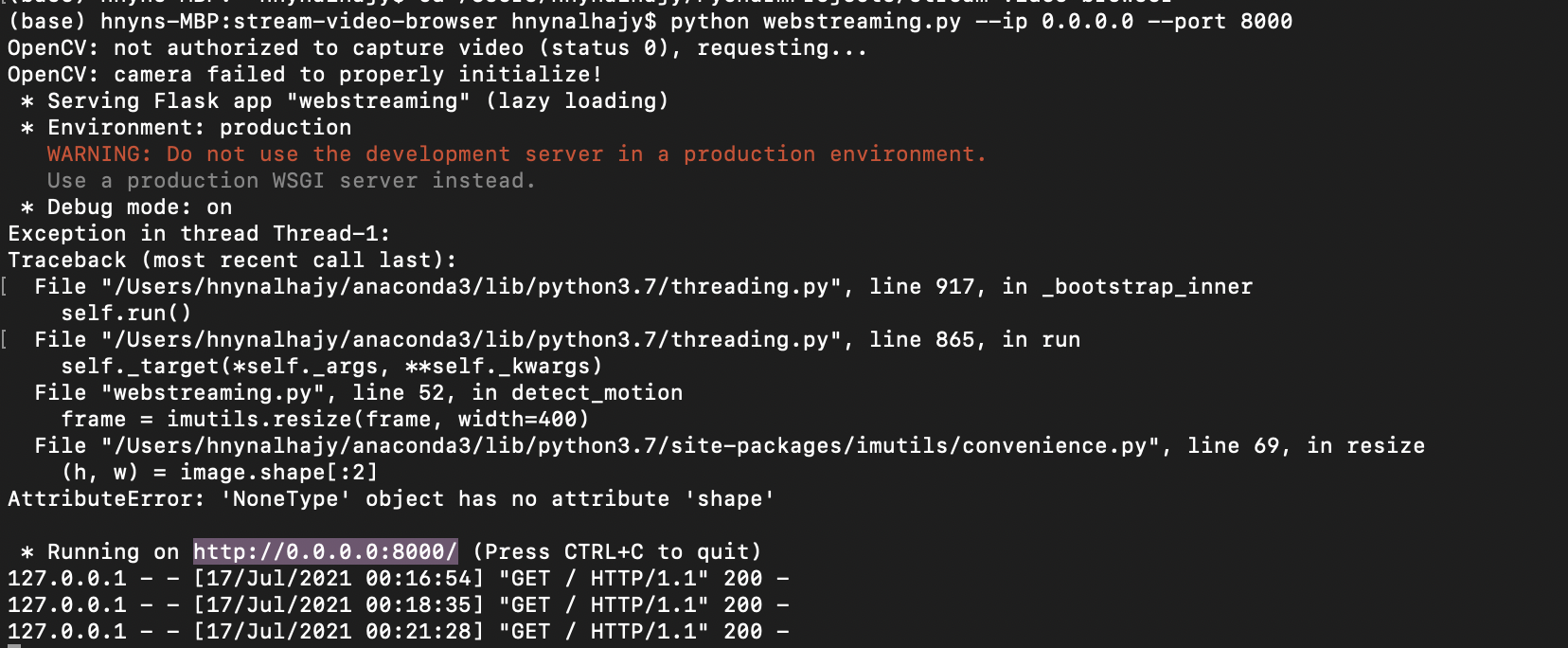 GitHub - Haneen-Alhajjiahmed/Motion-Detection-project: openCV + Python ...